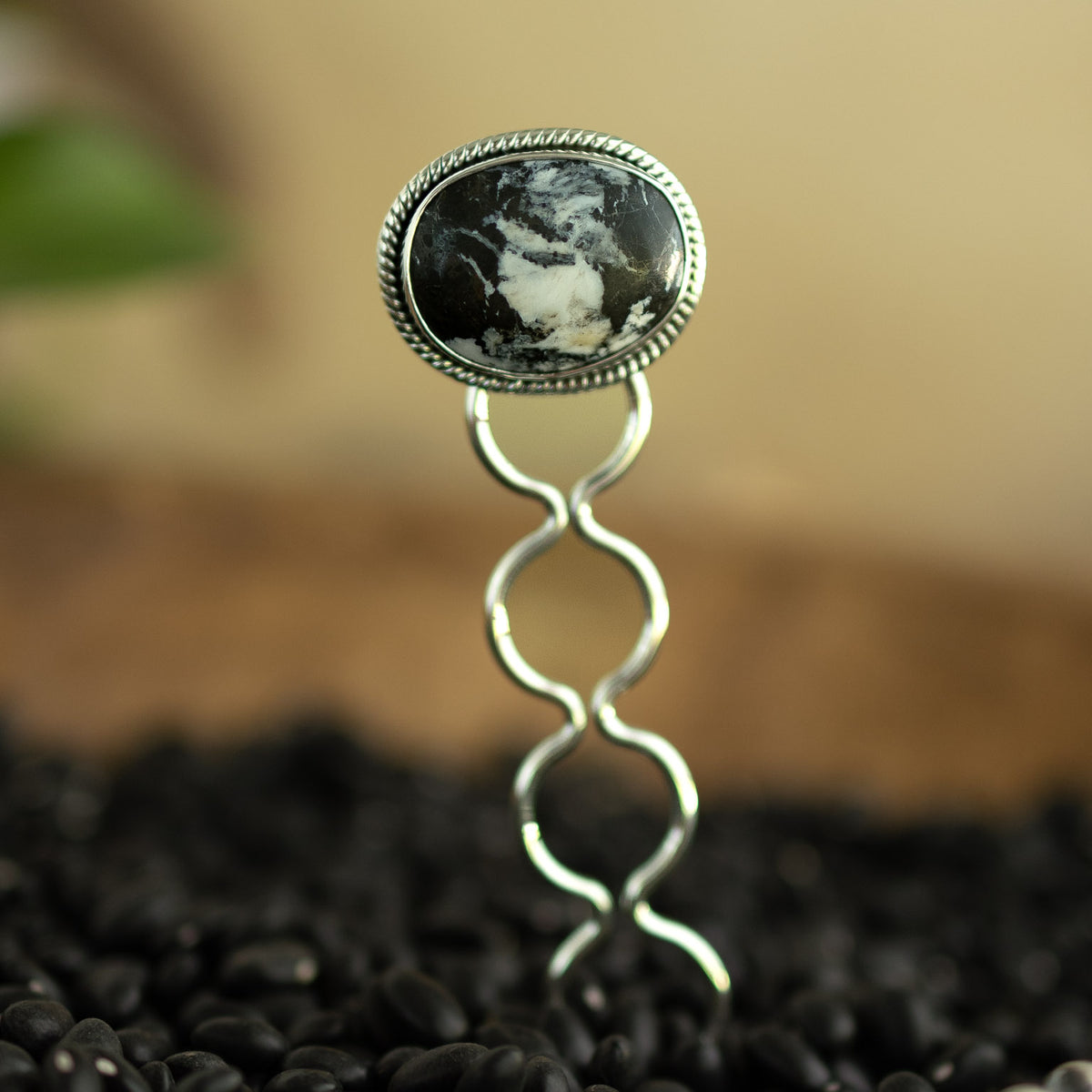 Statement White Buffalo Hair Pin | Calli Co Silver – Calli Co. Silver
