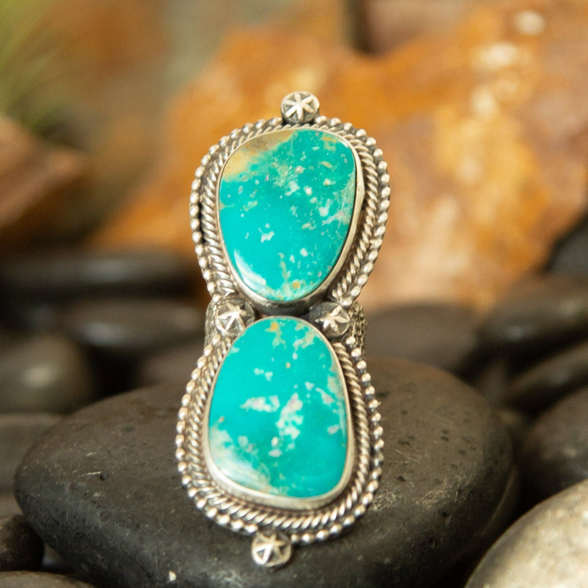 The Fenton Double Stone Ring 1, Sz 9 – Calli Co. Silver