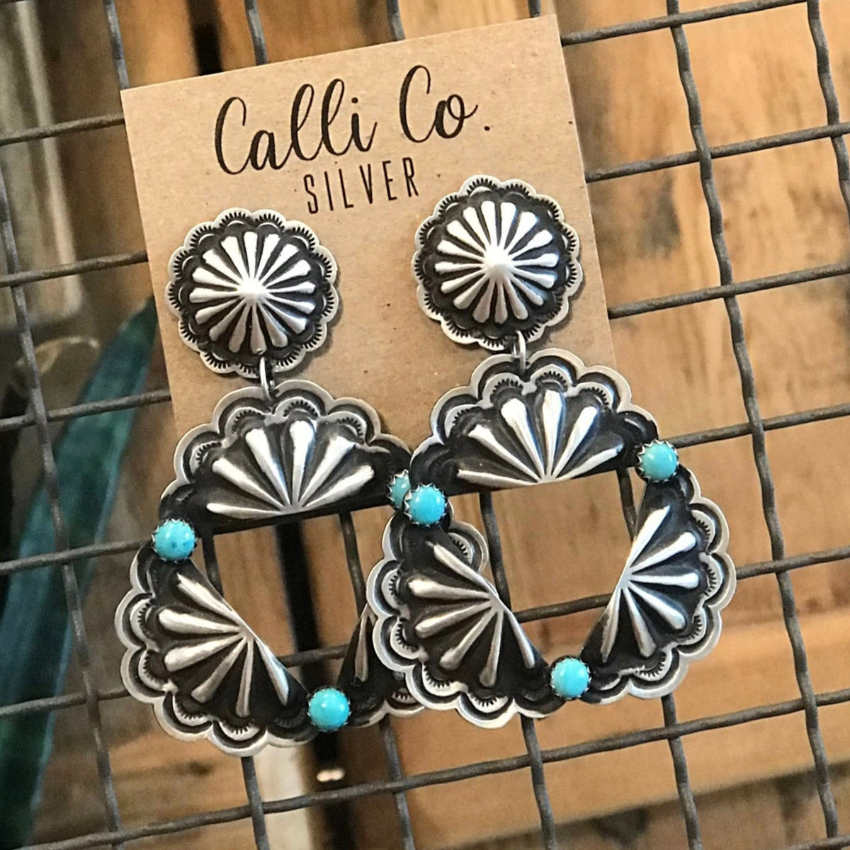 The Azalea Concho Earrings, 2 – Calli Co. Silver