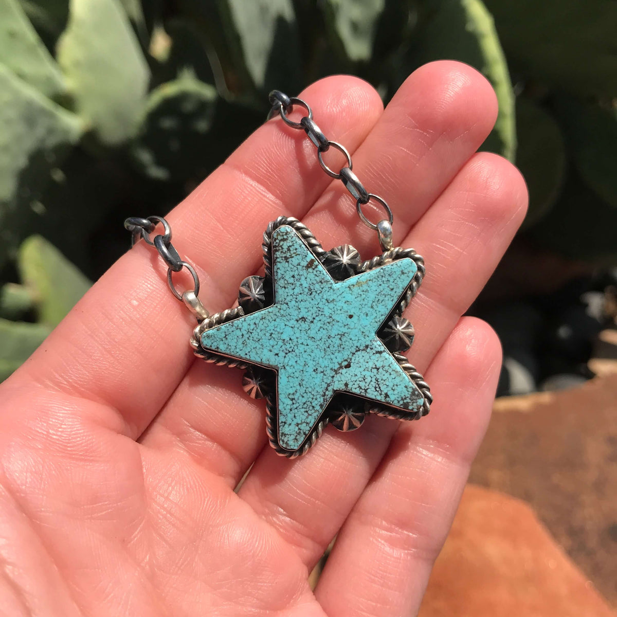 The Turquoise Star Necklace, 14 – Calli Co. Silver