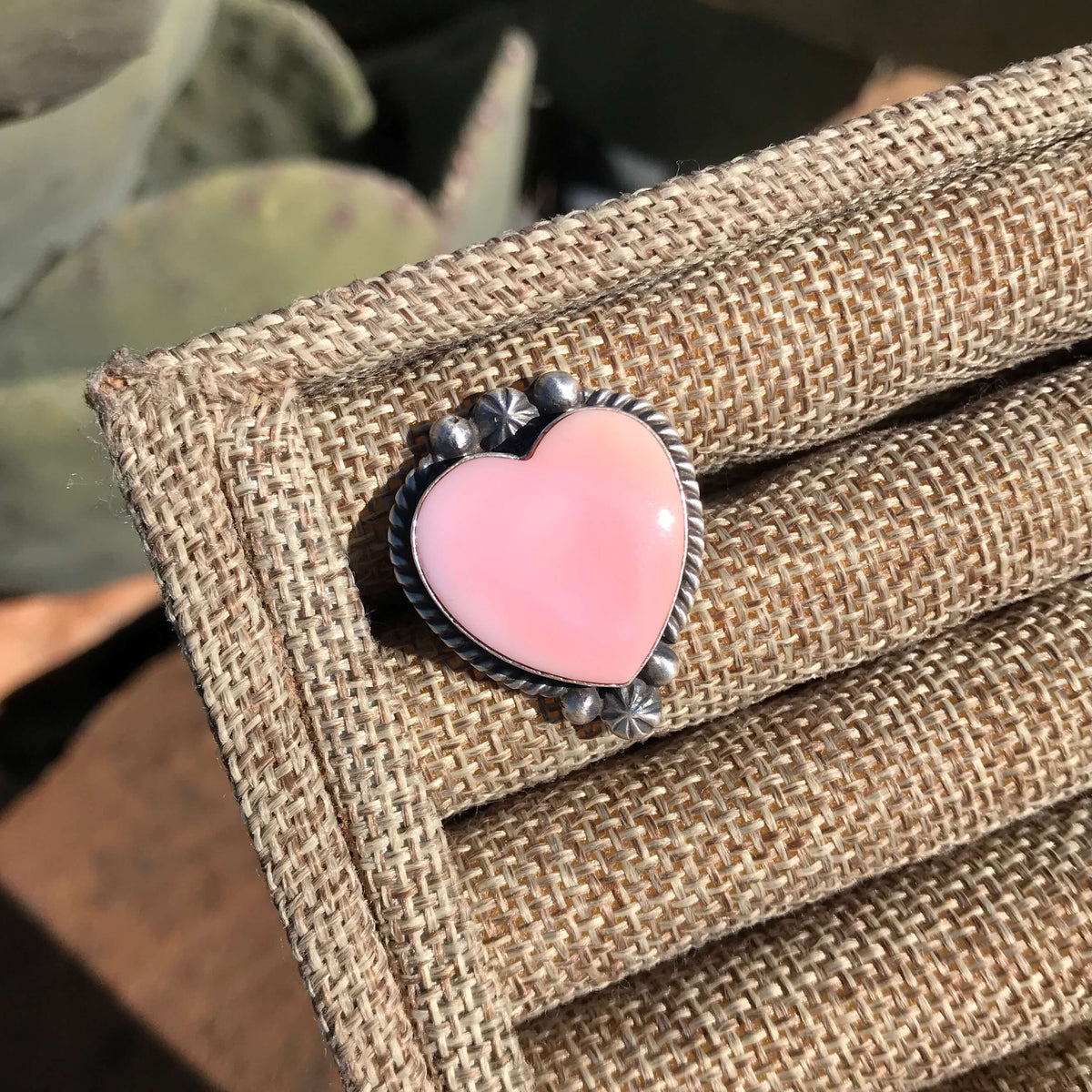 The Pink Conch Adjustable Ring, 1 – Calli Co. Silver