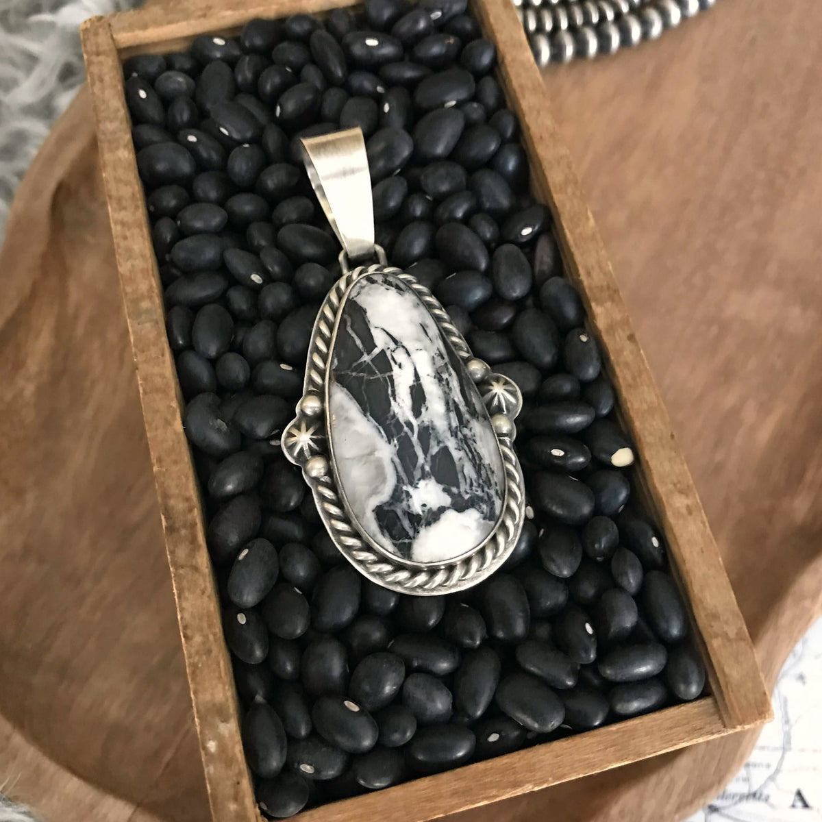 The Tulia White Buffalo Pendant – Calli Co. Silver