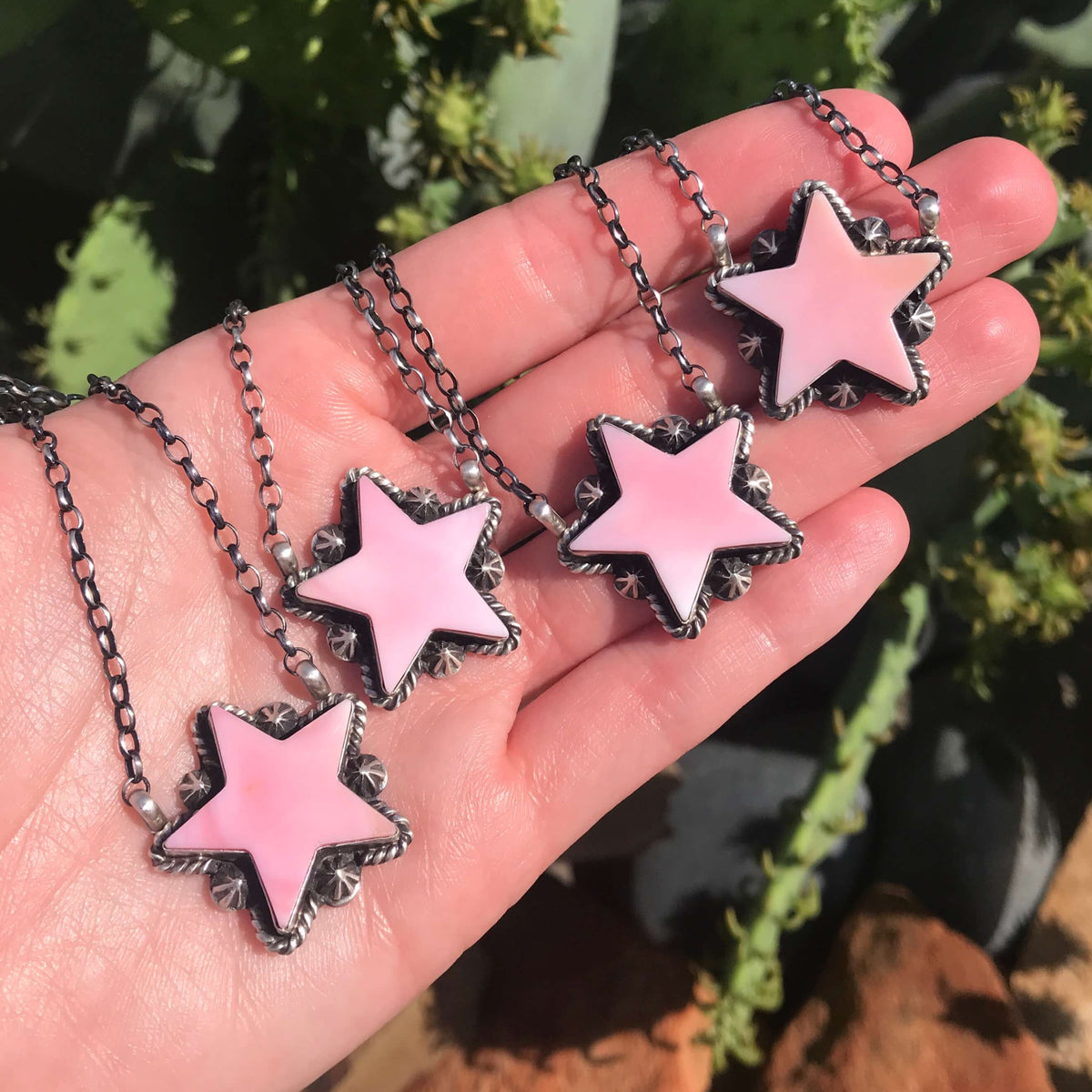The Pink Conch Star Necklaces – Calli Co. Silver