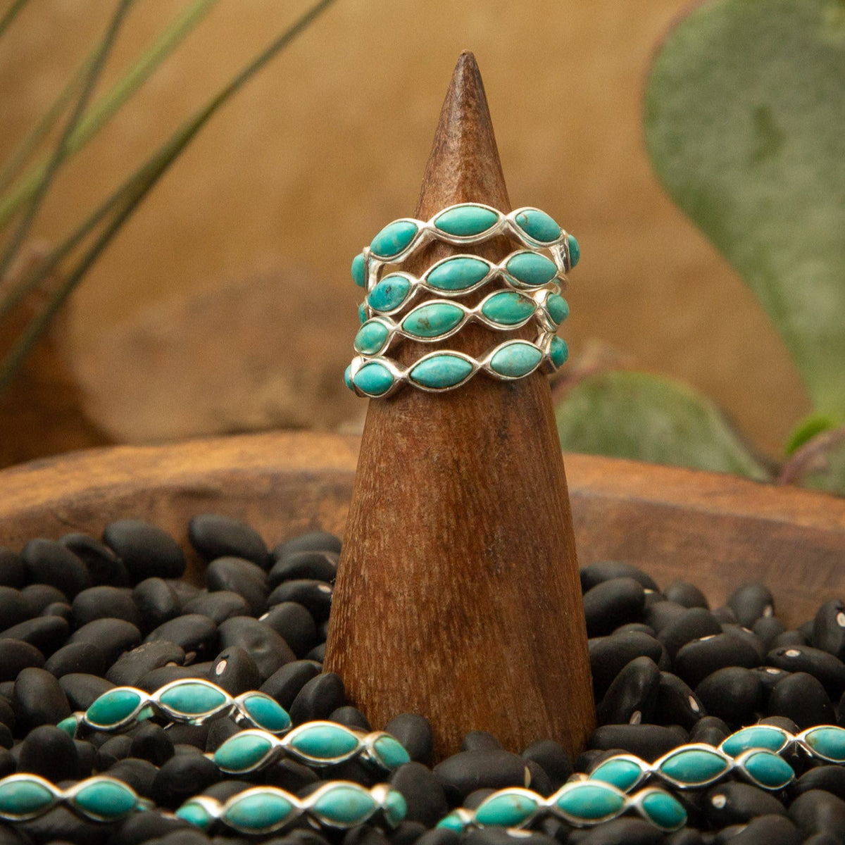 The Turquoise 5 Stone Ring | Calli Co. Silver | Fort Worth, TX