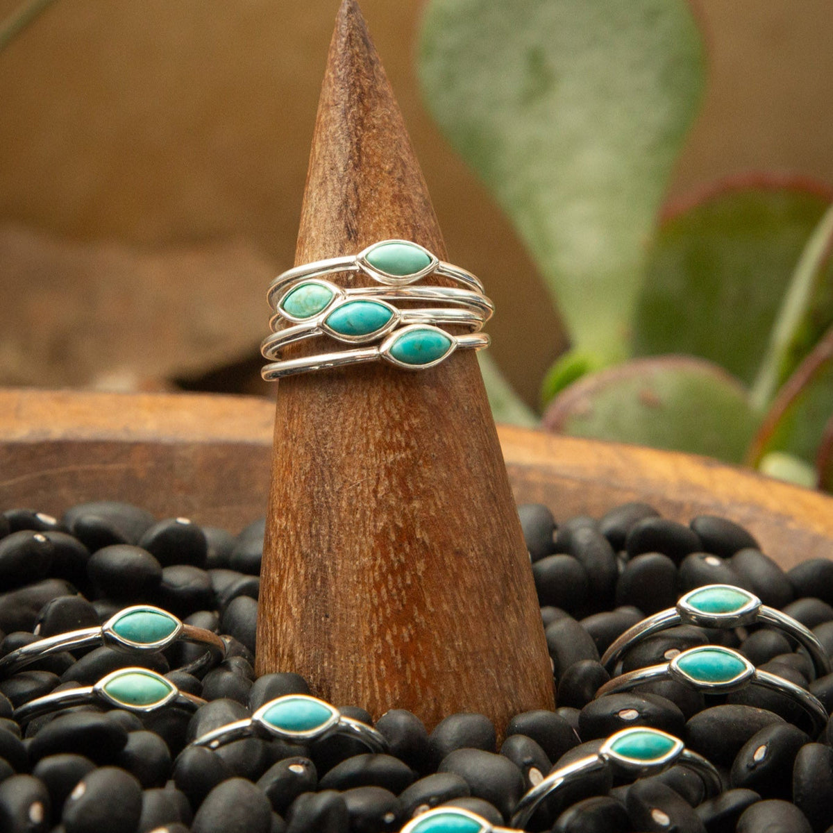 Women's Turquoise Marquise Ring | Calli Co. Silver | Fort Worth, TX